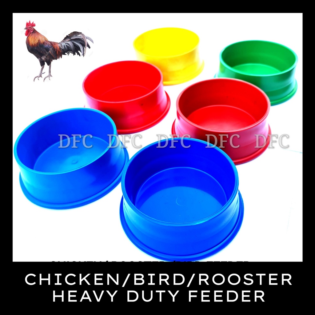HEAVY DUTY CHICKEN BIRD ROOSTER RABBIT RUBBER RUBBERIZED FEEDER POT ...