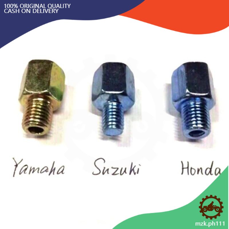 Motorcycle Side Mirror Adaptor Bolt Screw Metal Reverse | Shopee ...