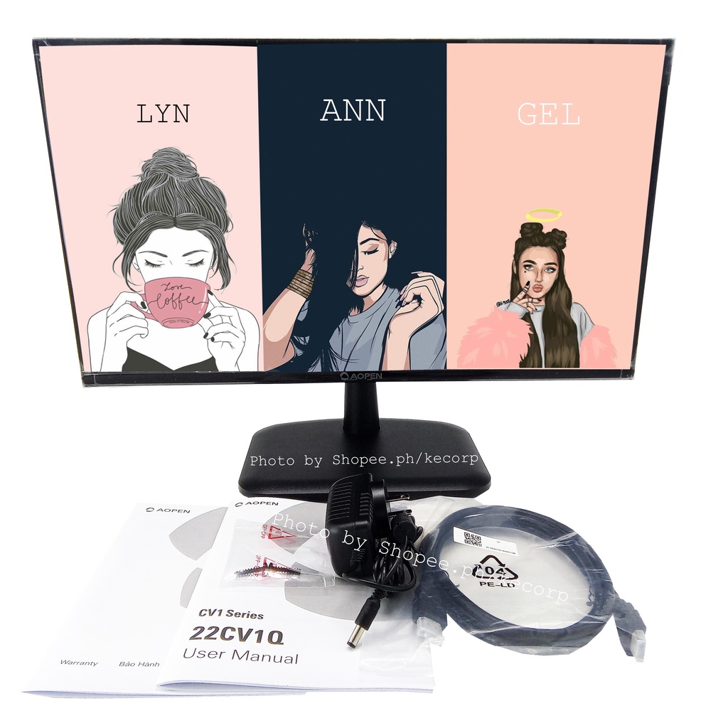 AOPEN LCD Monitor 22CV1Q Full HD 21.5'/55cm FHD 1920X1080 VA VGA HDMI ...