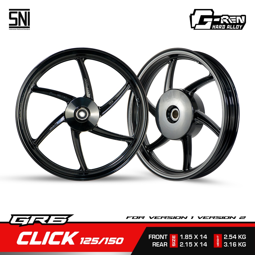 G-REN Mags Gr6 For Click125/ Click150 V1/V2 (1.85x2.15 - 14) | Shopee ...