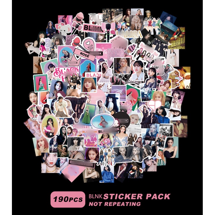 BP Cartoon Hand Book Luggage sticker Jisoo Jennie Rose Lisa Blink ...