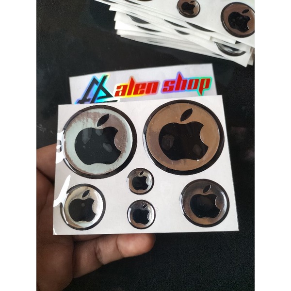 Iphone APPLE LOGO EMBLEM embossed STICKER | Shopee Philippines