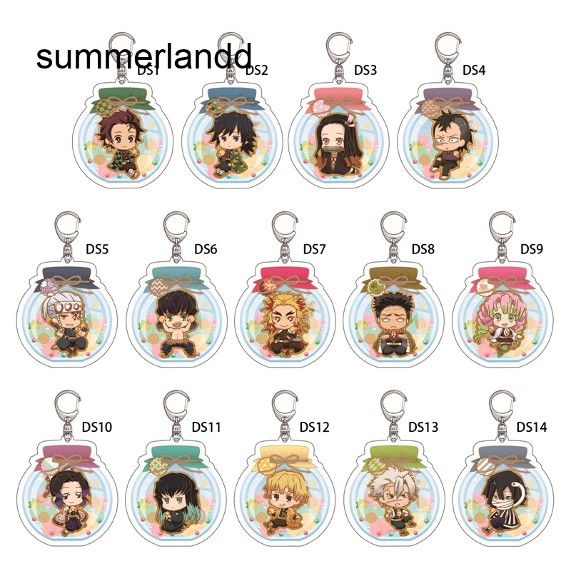 SL Anime Demon Slayer Figure Cartoons Keychain Cute Dolls Backpack Clip ...
