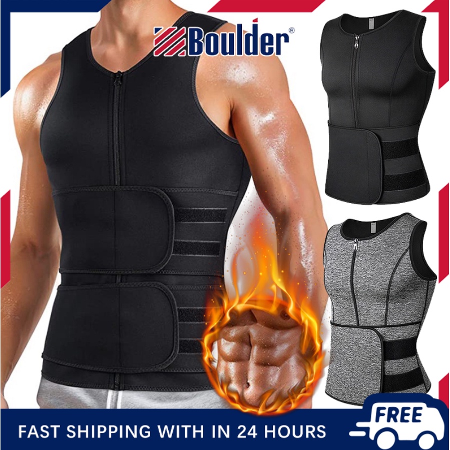 Men Waist Trainer Sauna Vest Fitness Corset Abdomen Slimming Body ...