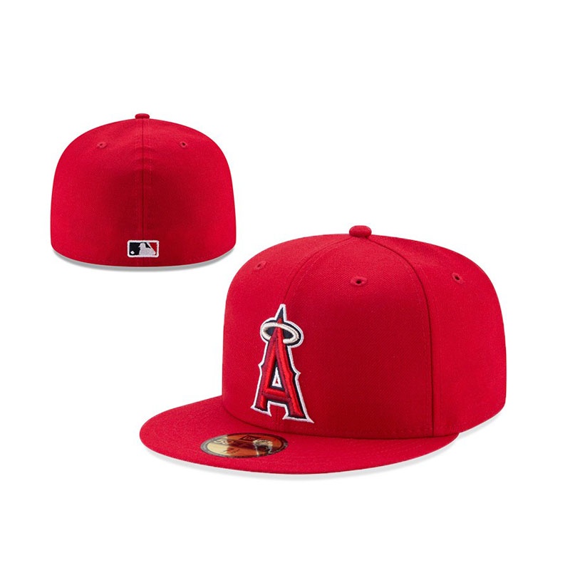 High Quality fashion red Los Angeles Angels Fid Hat Men Women Cap Full ...