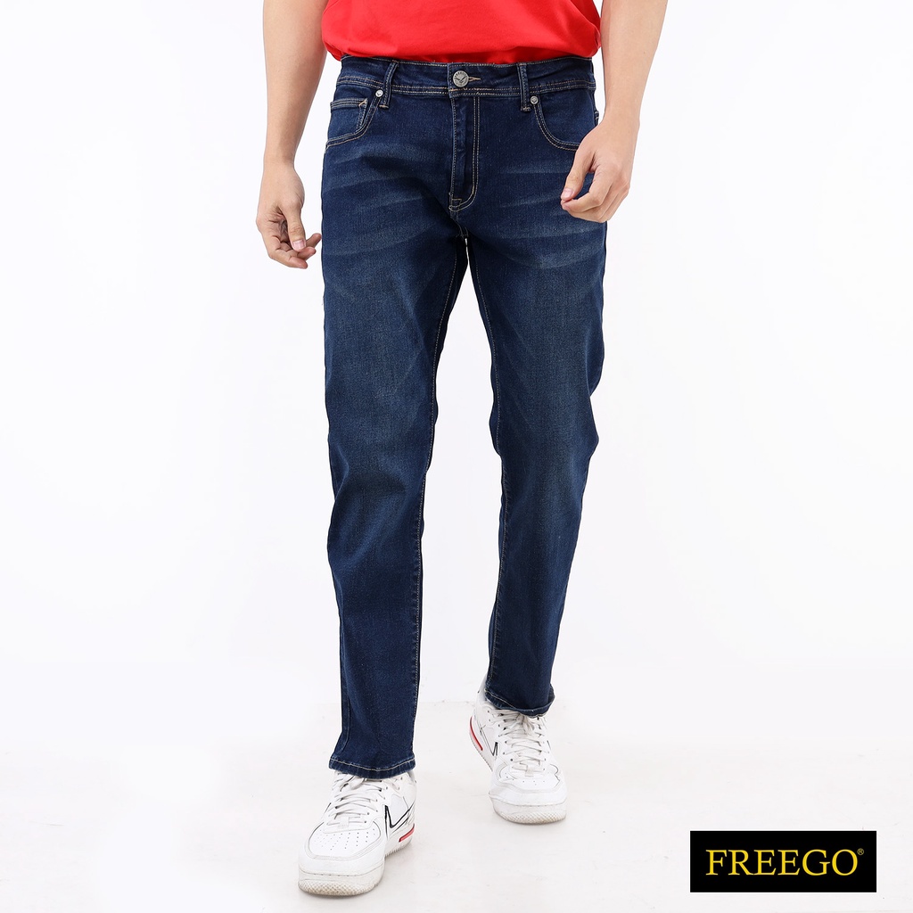 Freego Mens Denim Long Pants Slim Tapered Fit Stretch GSB23-0006 ...