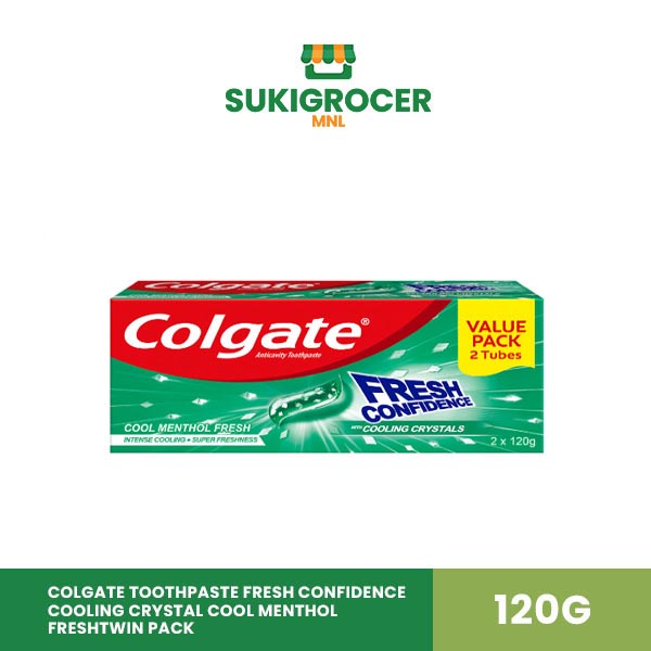 Colgate Toothpaste Fresh Confidence Cooling Crystal Cool Menthol Twin ...