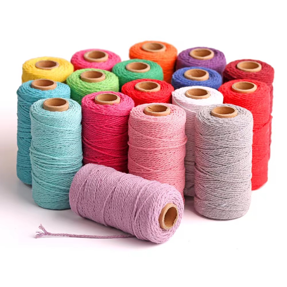 2mm 110 Yards 100% Cotton Natural Cotton Rope Jute Yarn Thread Frame ...