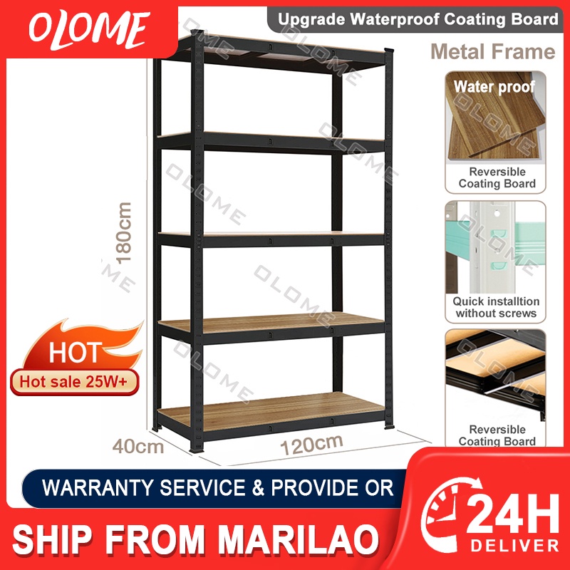 【Upgrade waterproof sheet】Steel Rack Boltless Rack 5 Layer Heavy Duty ...