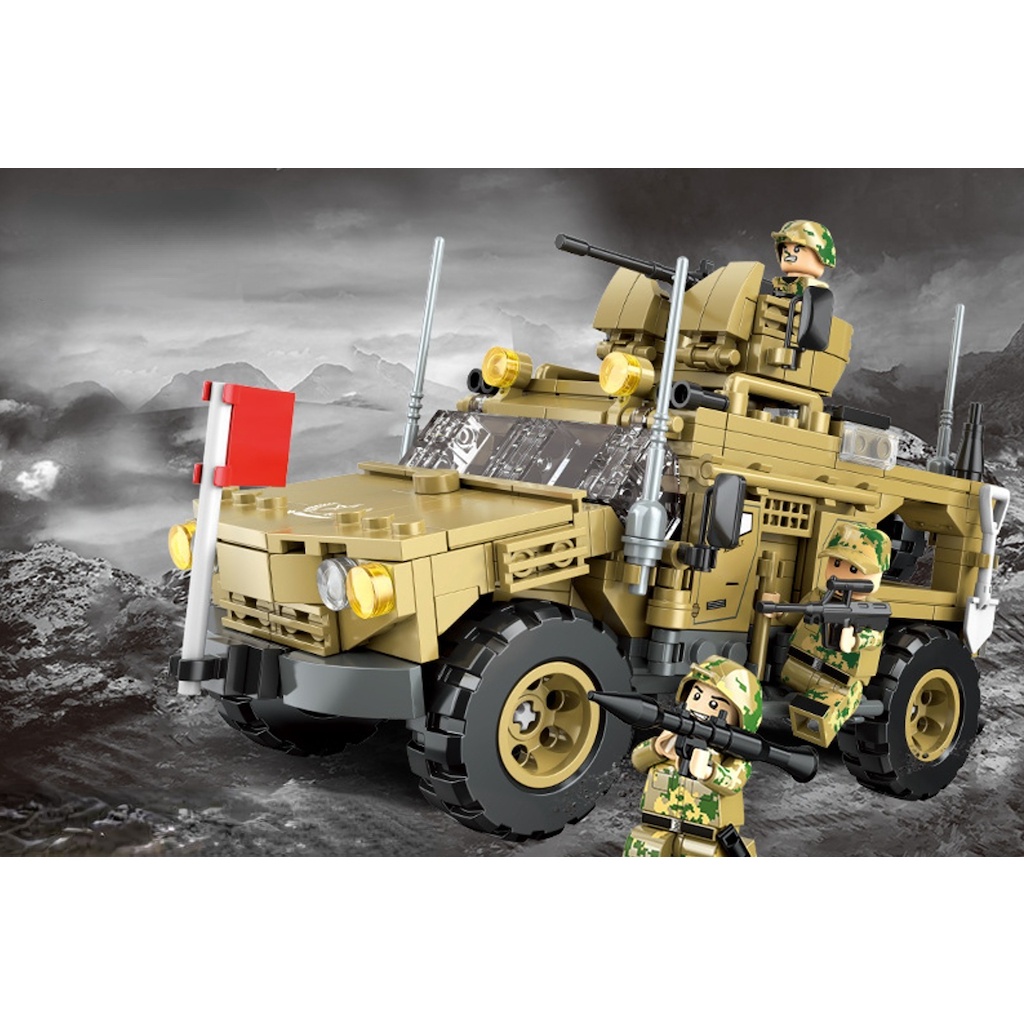 Mytopshop 488PCS MOC WW2 2in1 MRAP Mine Resistant Ambush Protected Car ...