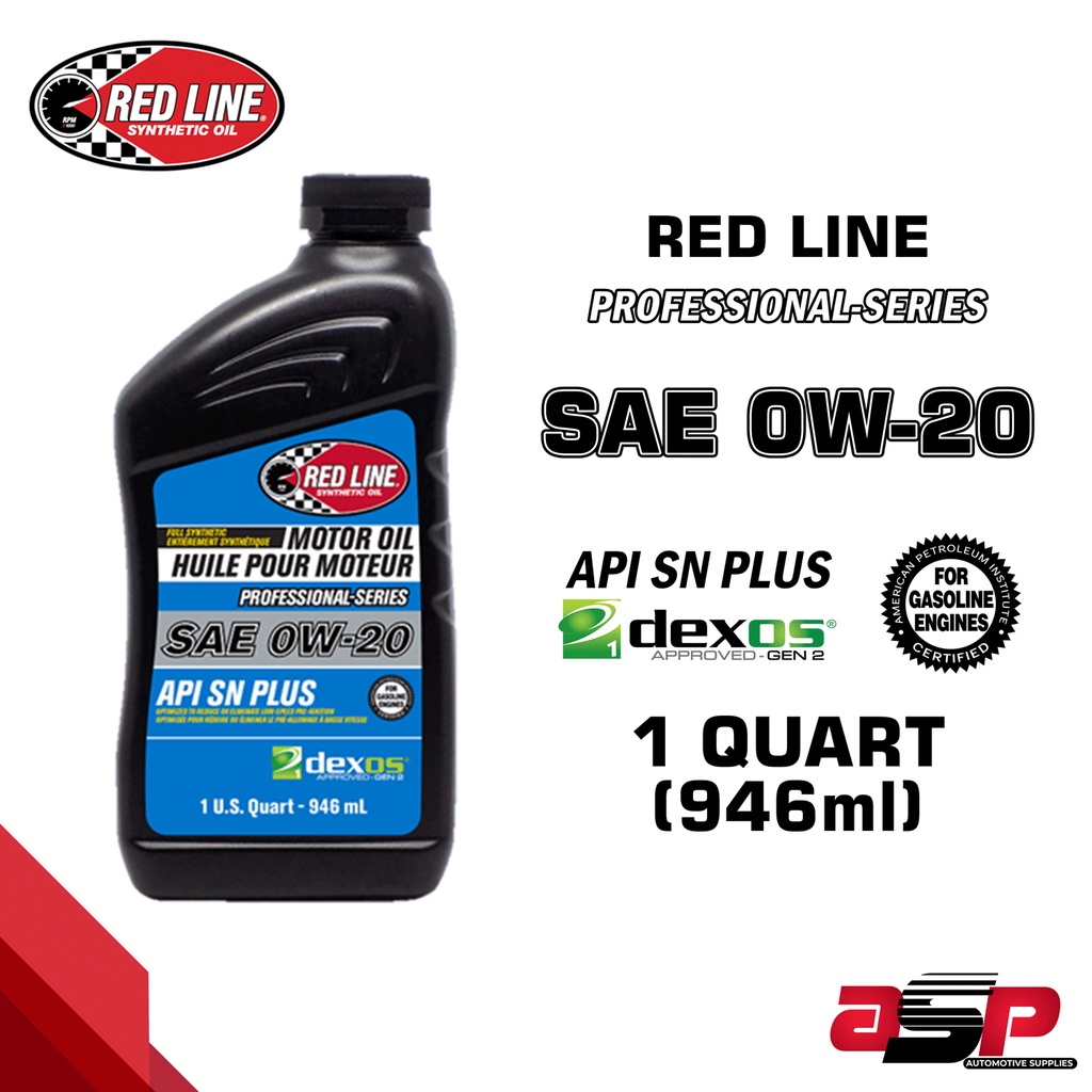 REDLINE PROFESSIONAL-SERIES 0W20 FULLY SYNTHETIC OIL QUART (946ml ...