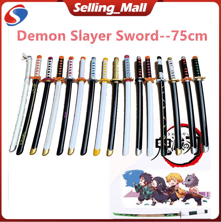 ON Hand Demon Slayer Tanjiro Nezuko Zenitsu Sword CosPlay Sword 104cm ...