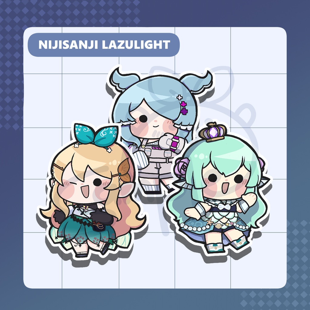 Nijisanji English LazuLight Vinyl Laminated Stickers┃nimica shop ...