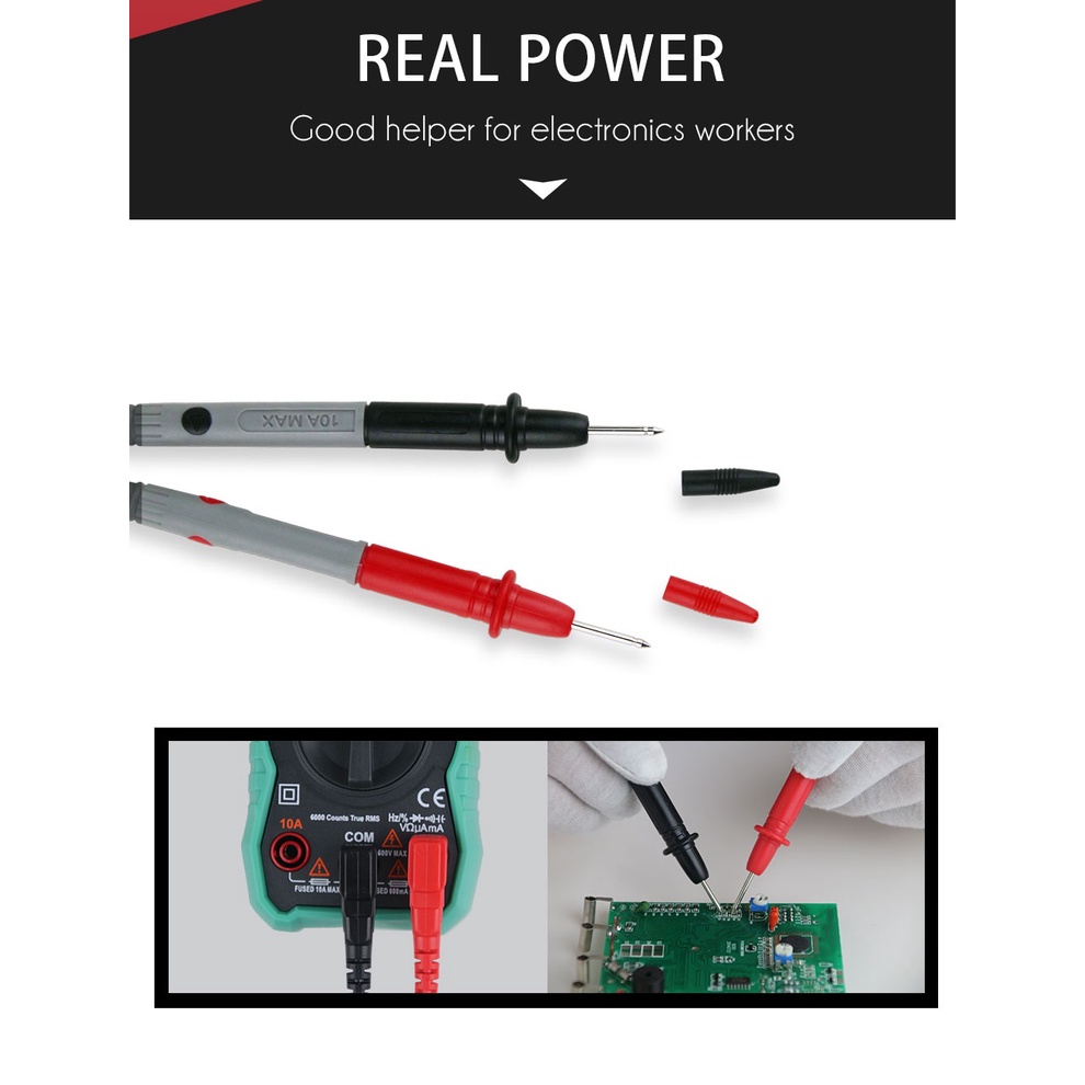 Universal Multimeter Multi Meter Test Lead Probe 1000V 10A Digital Thin ...