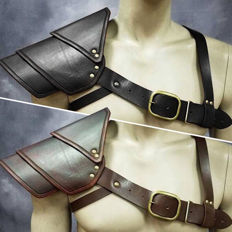 Medieval Viking Single Shoulder Pad Armor Battle Knight Man Costume ...