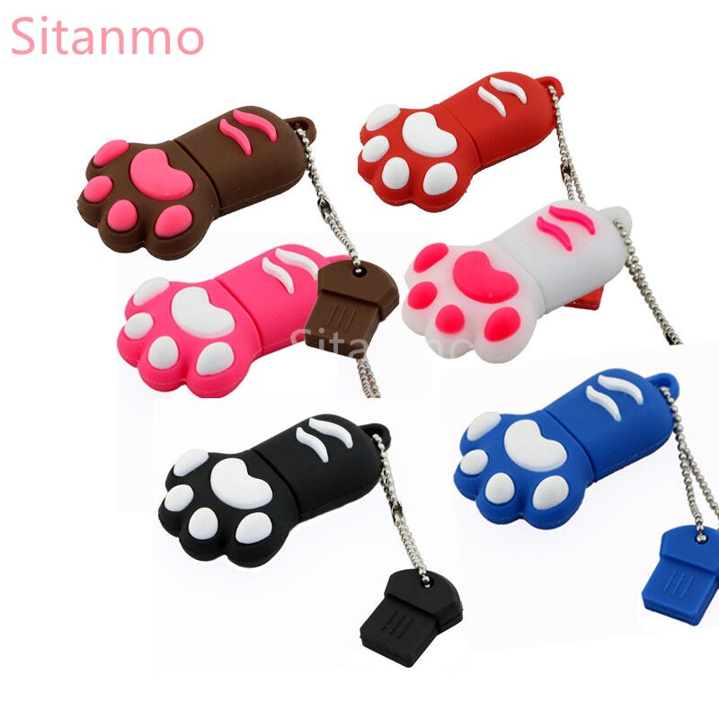 Pendrive 128GB 64GB 32GB 16GB 8GB Flash Drive Cartoon Cute Cat Claw ...