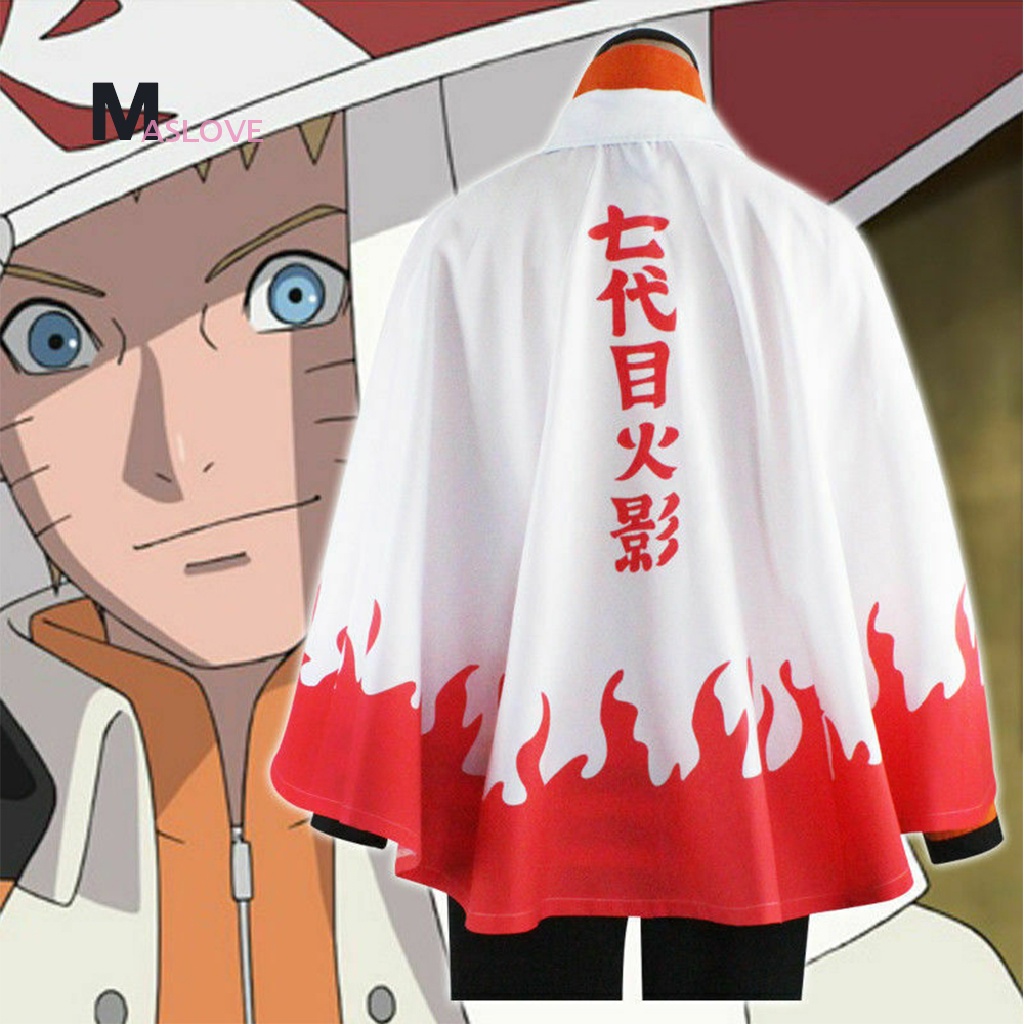 ASLOVE Naruto Shippuden Akatsuki Hokage Robe Cloak Coat Anime Cosplay ...