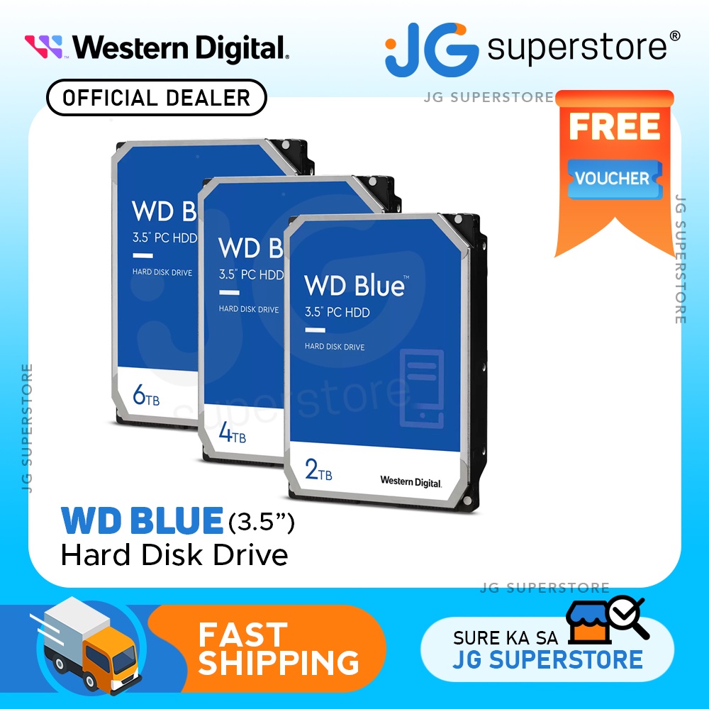 Western Digital WD Blue 3.5" 2TB 4TB 6TB SATA HDD Hard Disk Drive ...