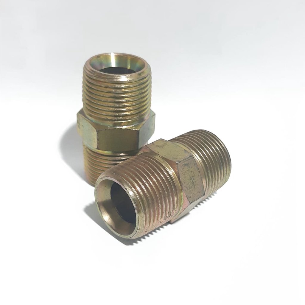 Hydraulic Connector Double Neple 3/4 inch DN 12mb x 12mb (NPT x NPT ...