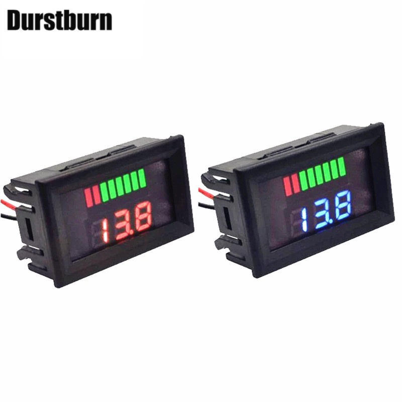 Car Battery Charge Level Indicator DC 12V 24V 36V 48V 60V 72V 84V Lithium Battery Capacity Meter ...