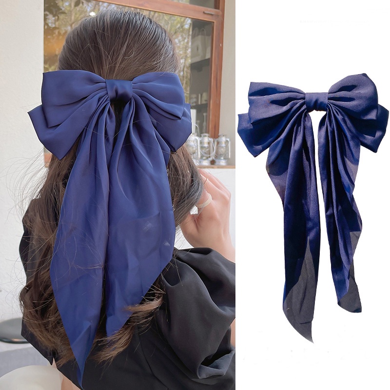 Long Bow Hair Clip Big Ribbon Hair Pin Elegant Fashion Hair Accessory ...