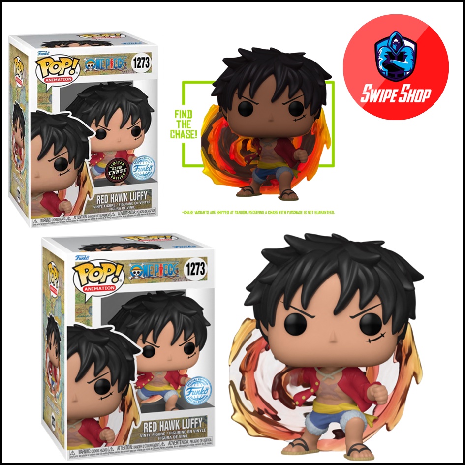 Funko Pop Red Hawk Luffy One Piece Glow Chase Exclusive | Shopee ...