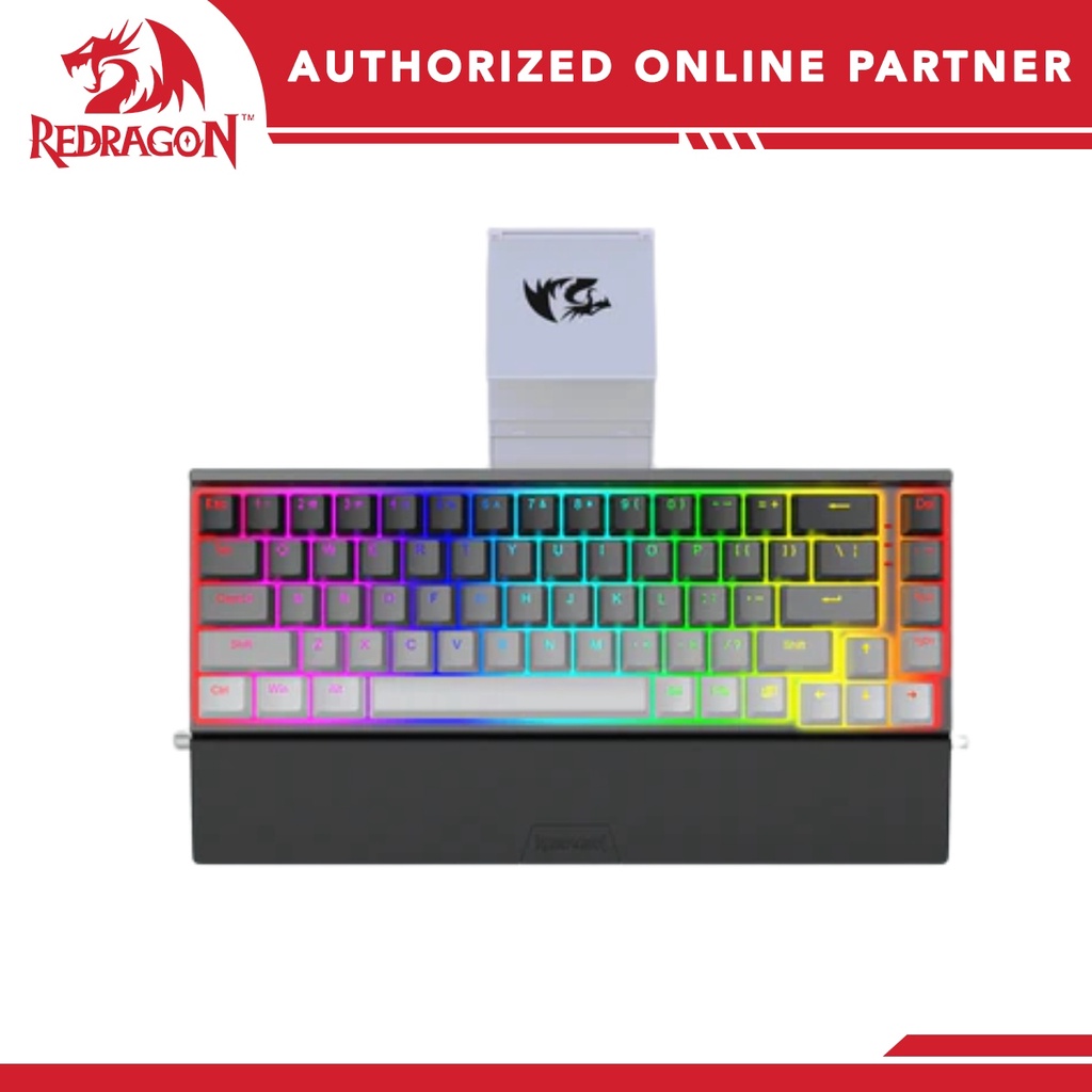 Redragon K641G-GW-RGB Shaco Mechanical Keyboard Grey White | Shopee ...