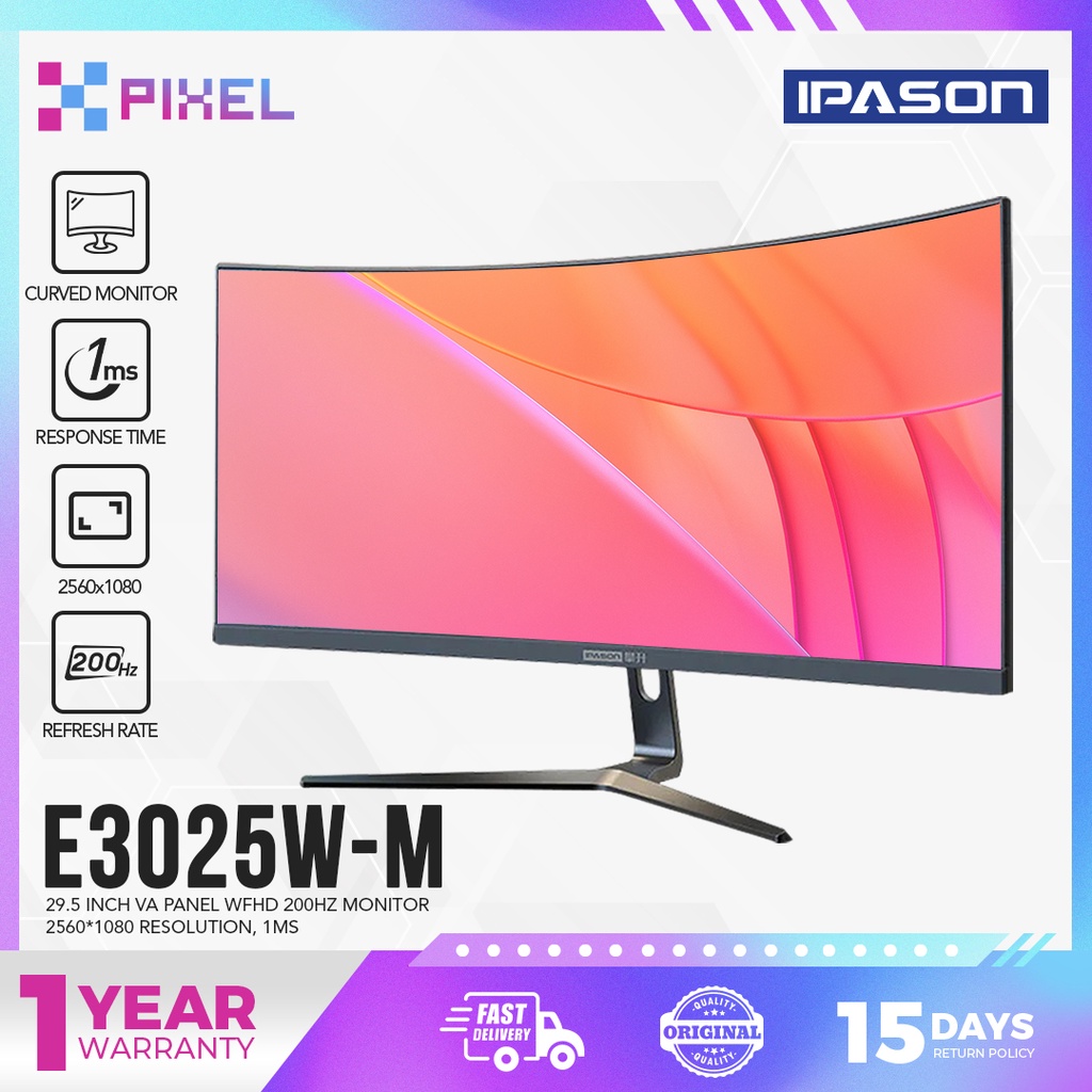 IPASON E3025W-M 29.5 inch VA Panel WFHD 200HZ monitor 2560*1080 Resolution, 1ms Response Time ...