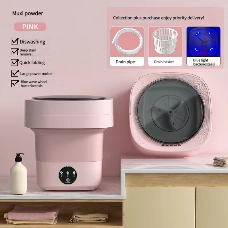 8 liters portable washing machine folding washing machine underwear ...