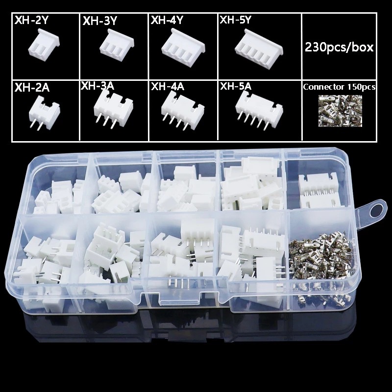 230pcs XH 2.54 2P 3P 4P 5pin 2.54Mm Pitch Terminal Kit JST Connector | Shopee Philippines