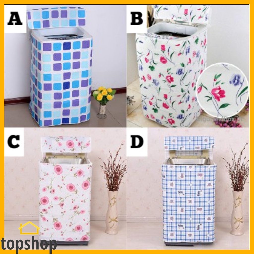 TOPSHOP Washing Machine Cover Top Load Waterproof SunscreenDust Cover ...