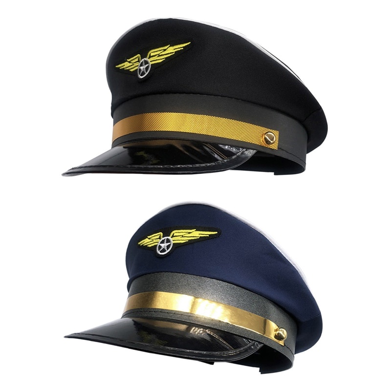Pilotcosplay Cap Captain Hats Navy Party Costume Police Sailors Caps ...