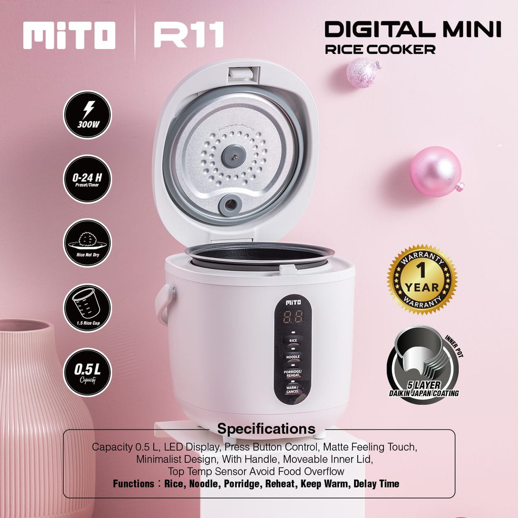 Mito Digital Rice Cooker R11 OFFICIAL GUARANTEE | Shopee Philippines