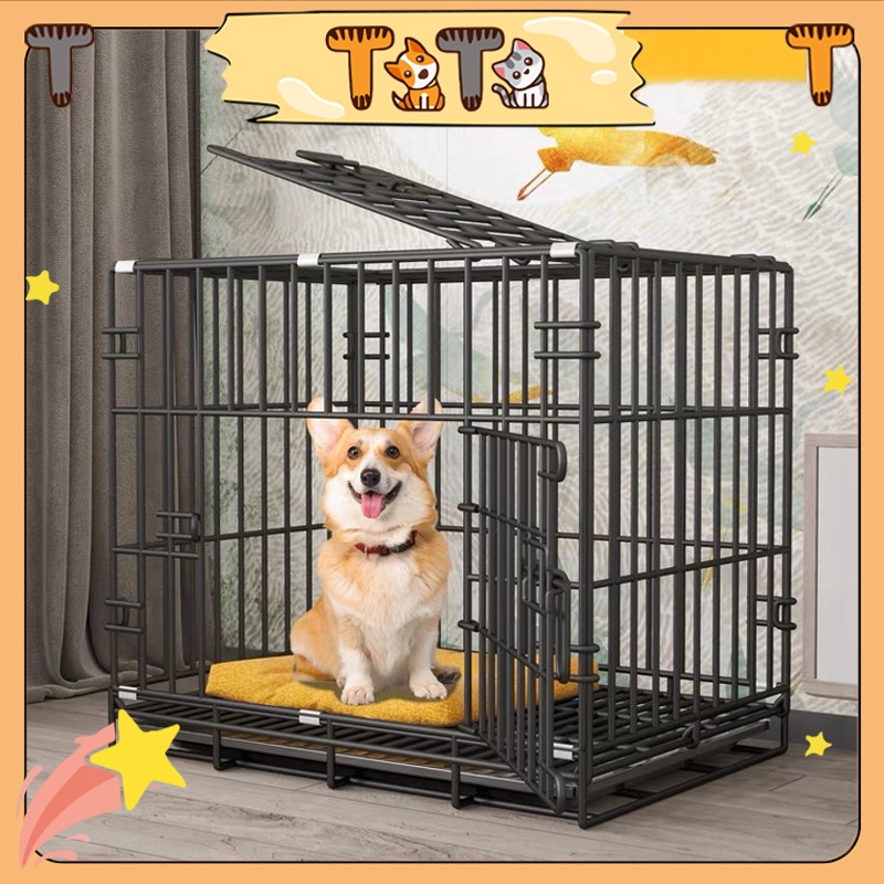 Ti Ti Dog Cage with Poop Tray Heavy Duty Pet Collapsible Cage Foldable ...