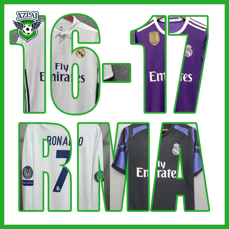 [NEW FANS] 16/17 Real Madrid retro short sleeve long sweater for ...