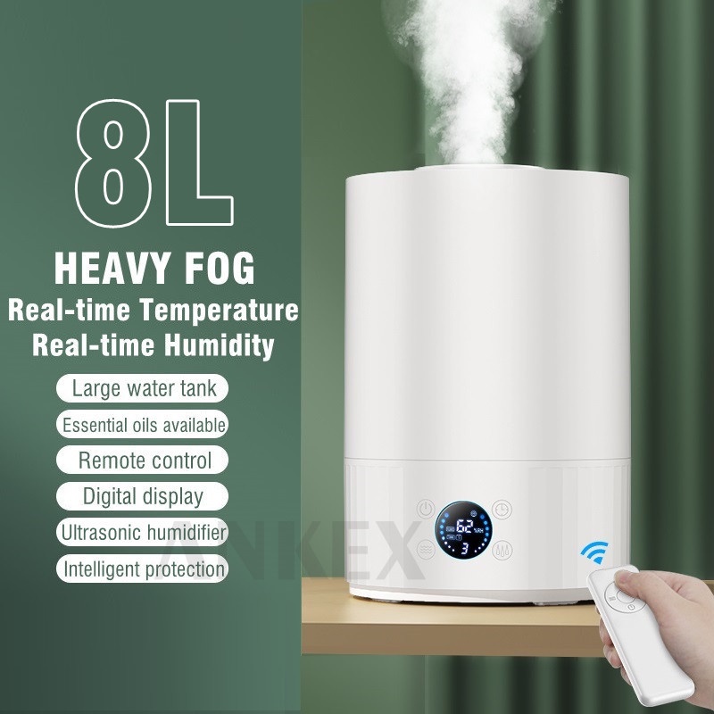 8L Humidifier with Essential Oil Humidifier for Room Purifier ...