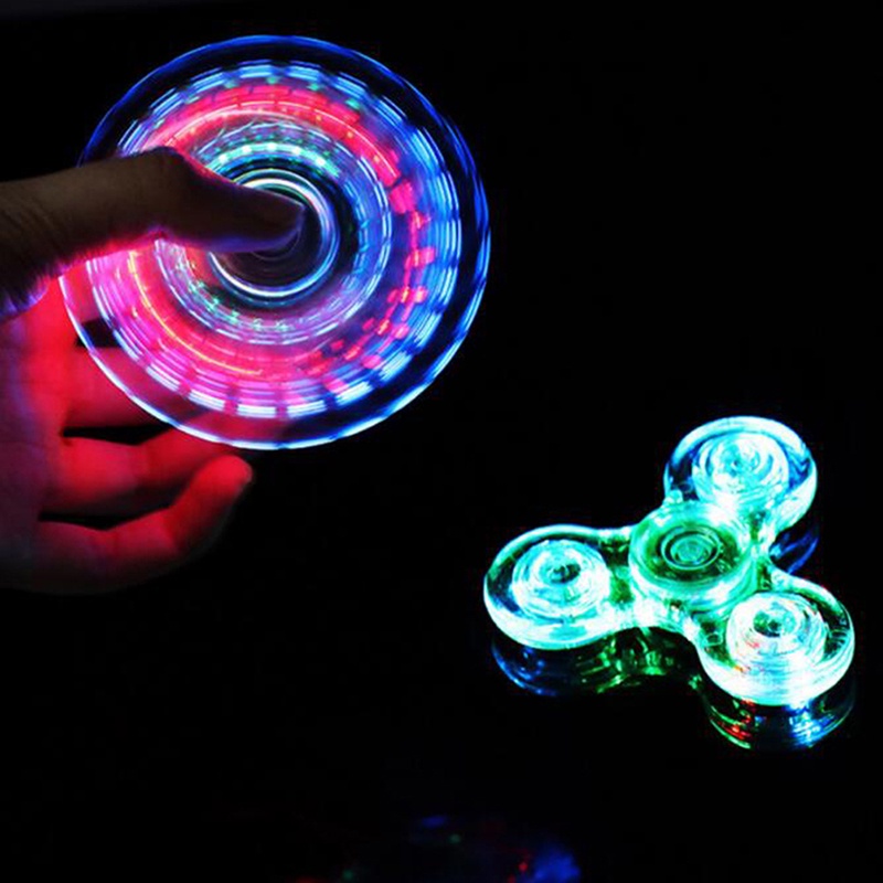 Luminous LED light Spinner Hand Top Spinners Glow in Dark Light EDC ...