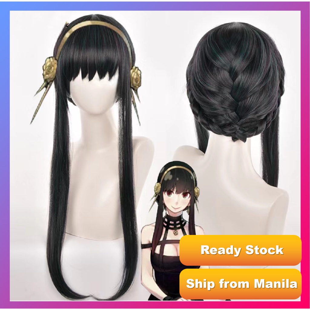Spy X Family Yor Forger Cosplay Wigs Black Color Straight for Woman Cos ...