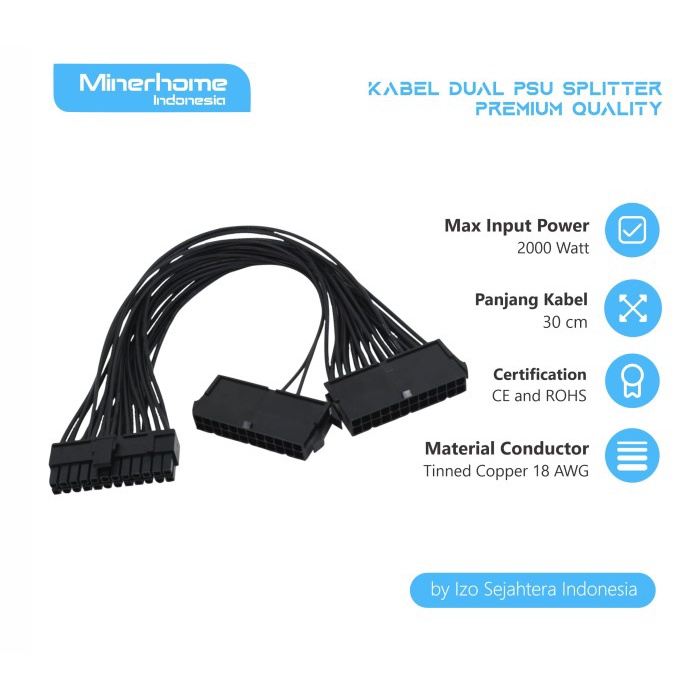 Atx Cable Dual PSU Motherboard 24-Pin | Shopee Philippines