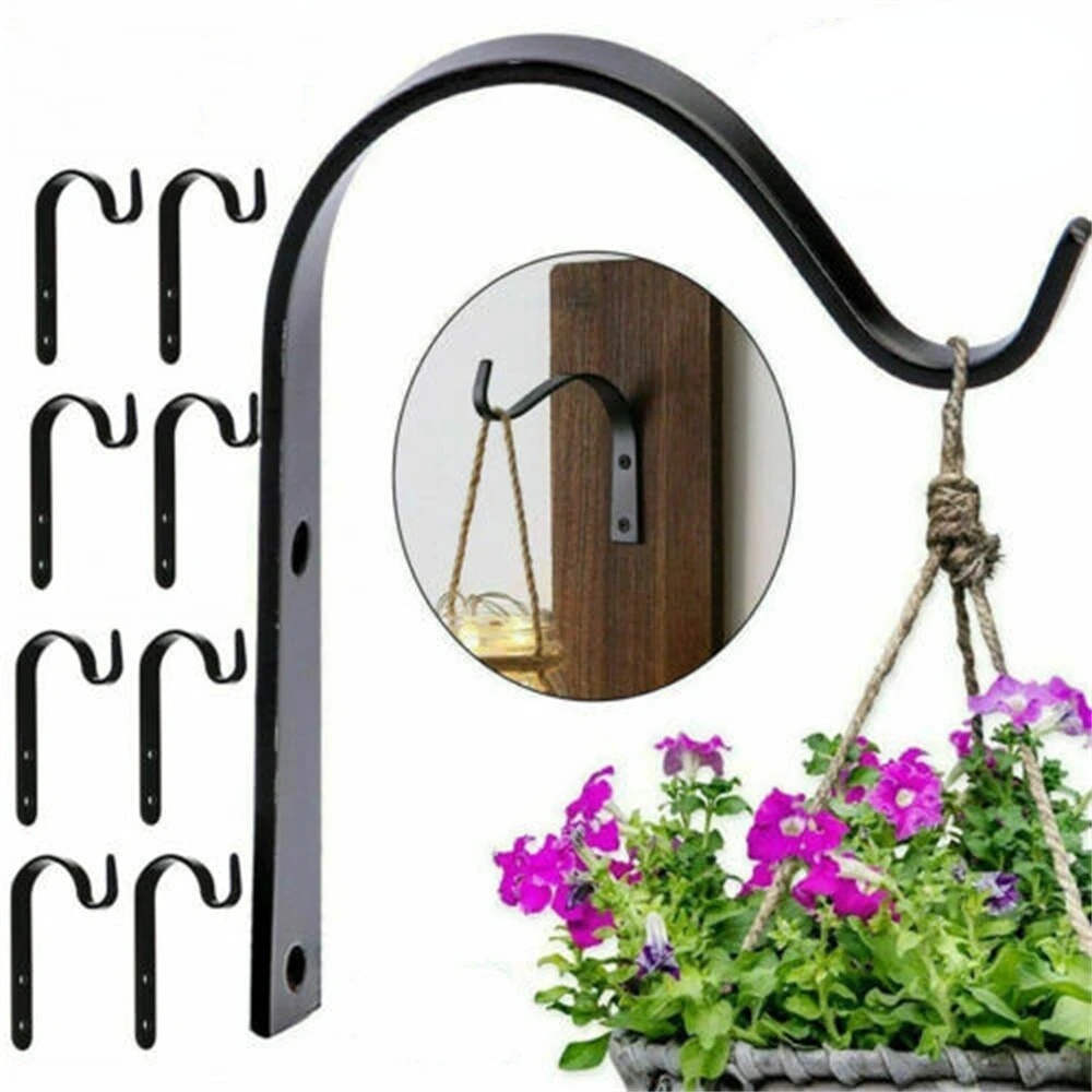 J-Shape Wall Hook/Wall Basket Plant Rack Hanger Bracket/Metal Flower ...