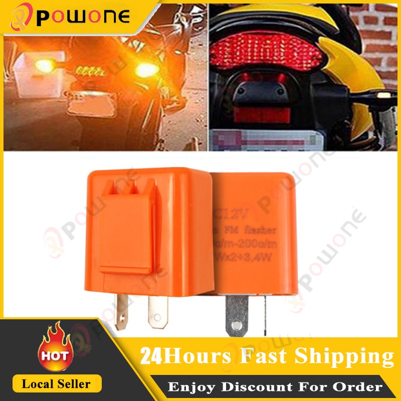 2-pin motorcycle LED turn signal indicator flasher 12v high-power ...
