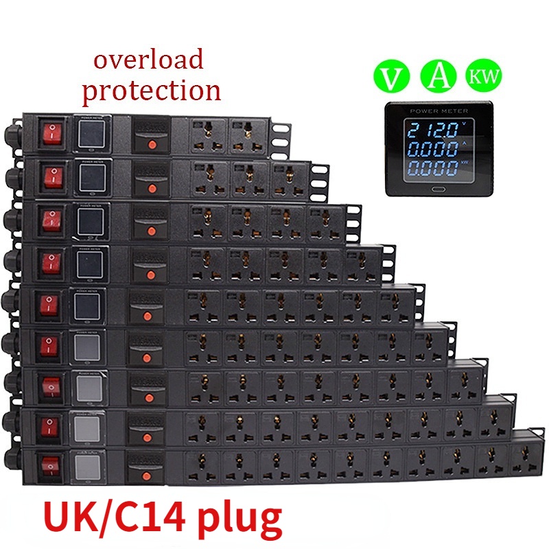 Rack type digital display power supply is inserted into PDU, and ...