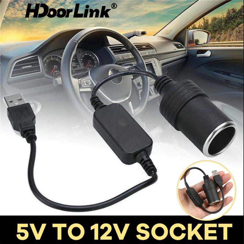 HdooLink 5V 2A USB To 12V Cigarette Lighter Socket USB Male to Female Cigarette Lighter Adapter ...