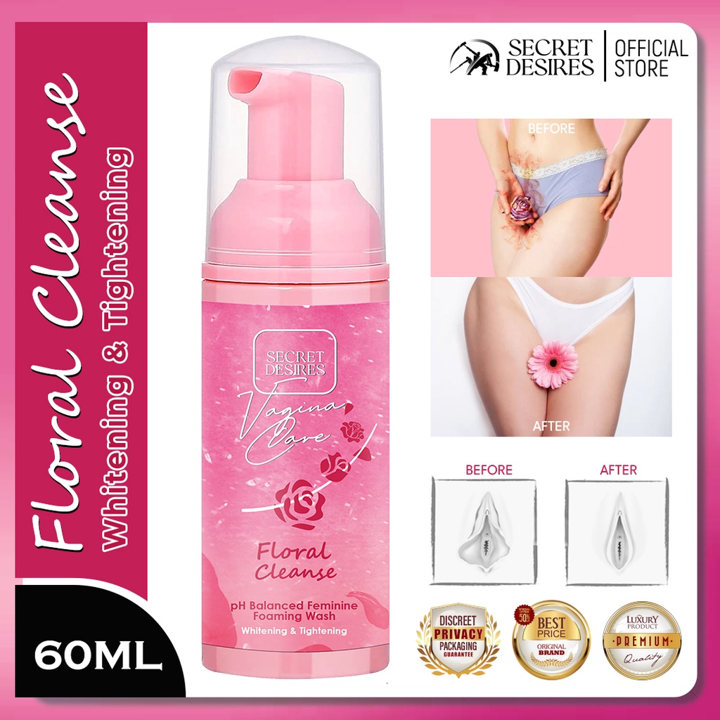 [FemWash] Secret Desire Floral Cleanse 60ml - Pretty Peach Feminine Wash and Pinky Secret Fem ...
