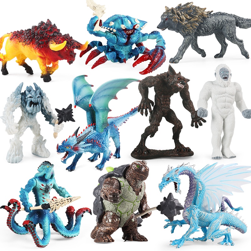 Savage Dinosaurs Myth Dragon Animals Model Fire Bull Octopus Monster ...