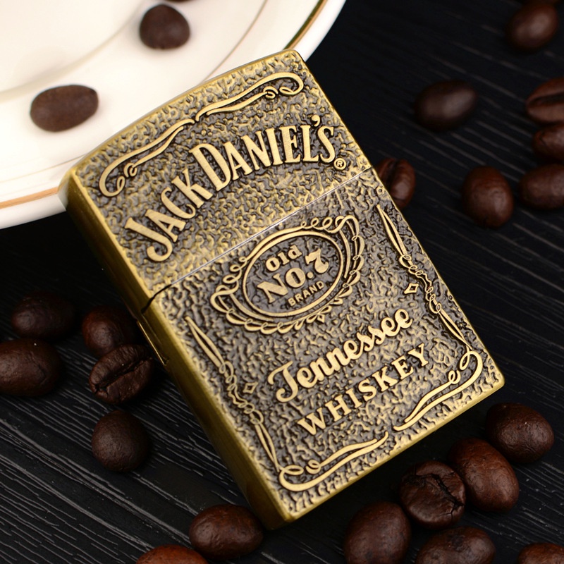 Portable Stylish Refillable Vintage Lighter with Engraved Designs ...