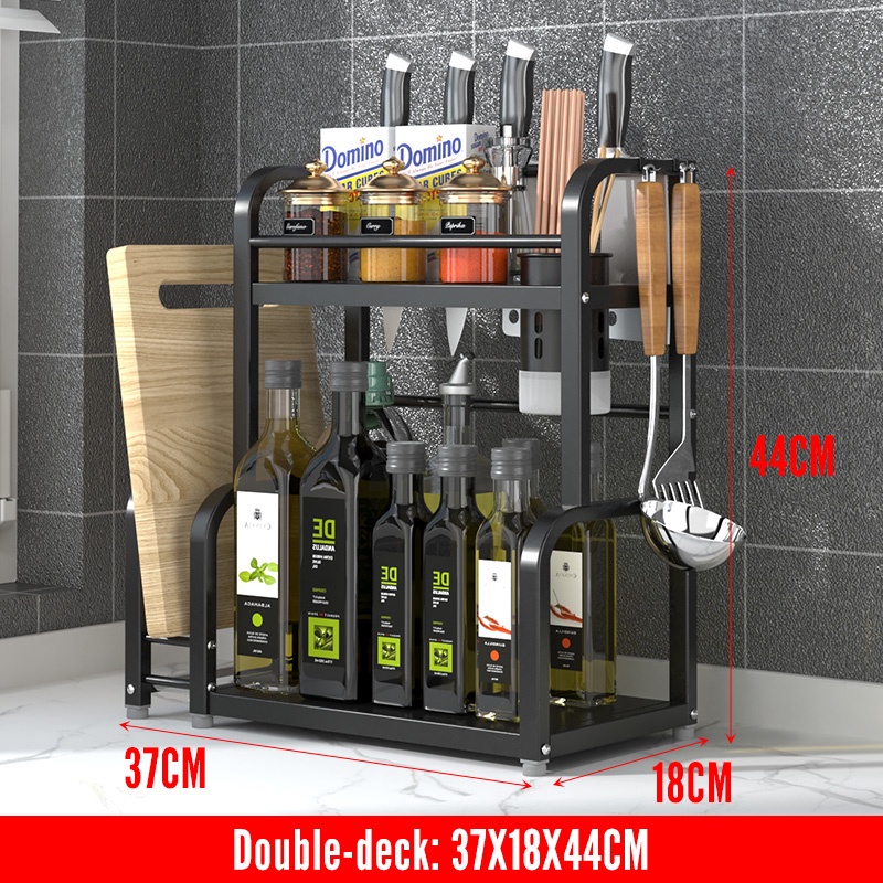 Spice Rack Stainless Steel Kitchen Condiment Seasoning Storage ...