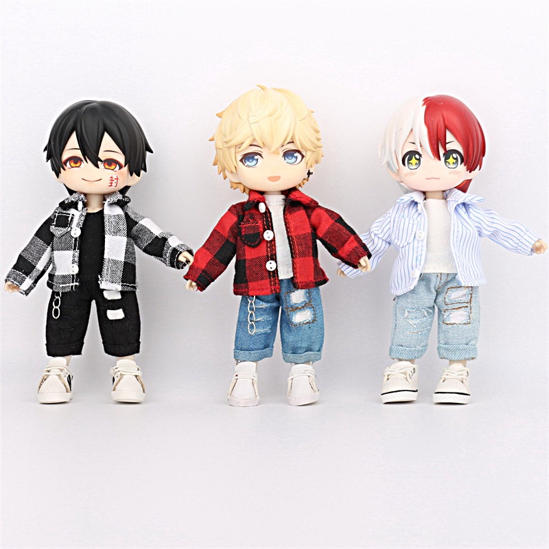 ob11 nendoroid Clothes Shirt Top 1/12bjd Boy molly Plaid GSC | Shopee ...