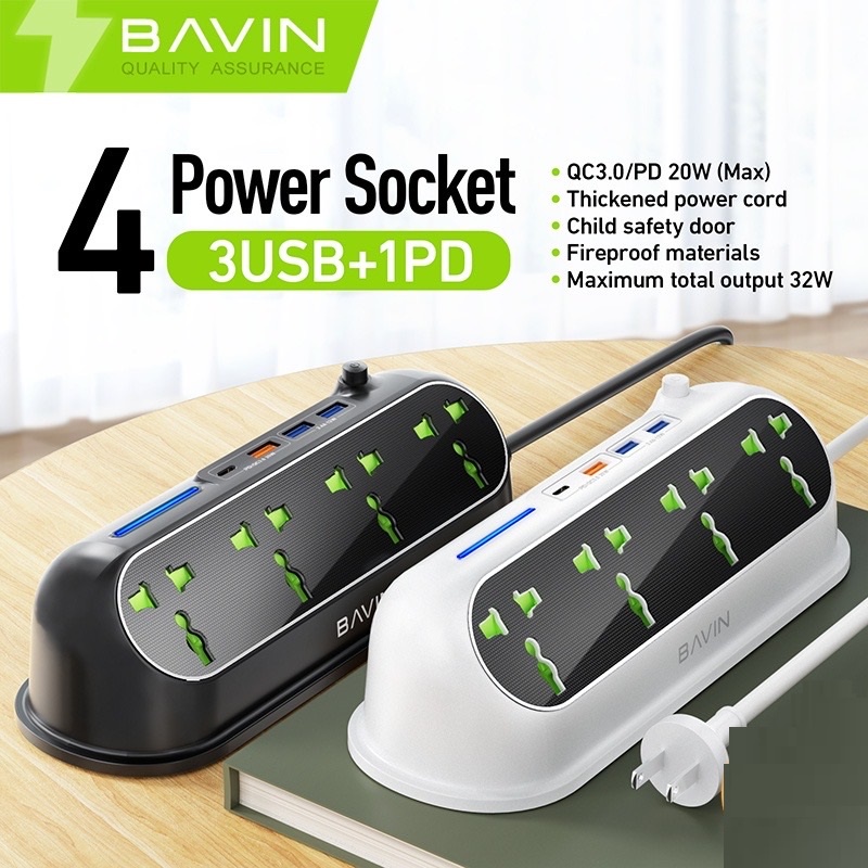 IMAX BAVIN PC825 32W Fast Charging Socket Hub Extension Multi Jack ...