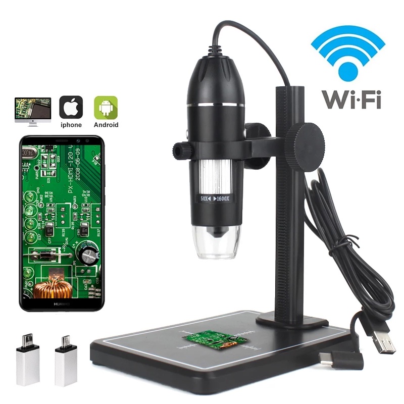 Professional USB Digital Microscope 1600X 8 LEDs Electronic Microscope ...
